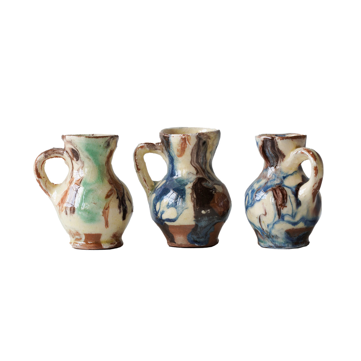 Ceramic Jar, Mini, Mix Colors, Set of 24 — Blue Ocean Traders